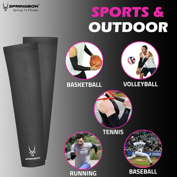 SPRINGBOK Elbow Arm Sleeve, Men, Women (Pair), UV protection, moisture ...